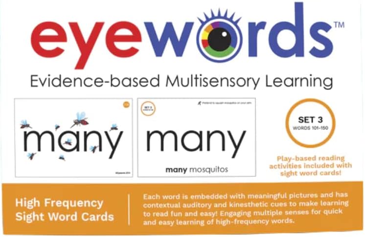 Kinesthetic Sight Word Flash Cards - Set #3, Words 101-150 – GearMustHave