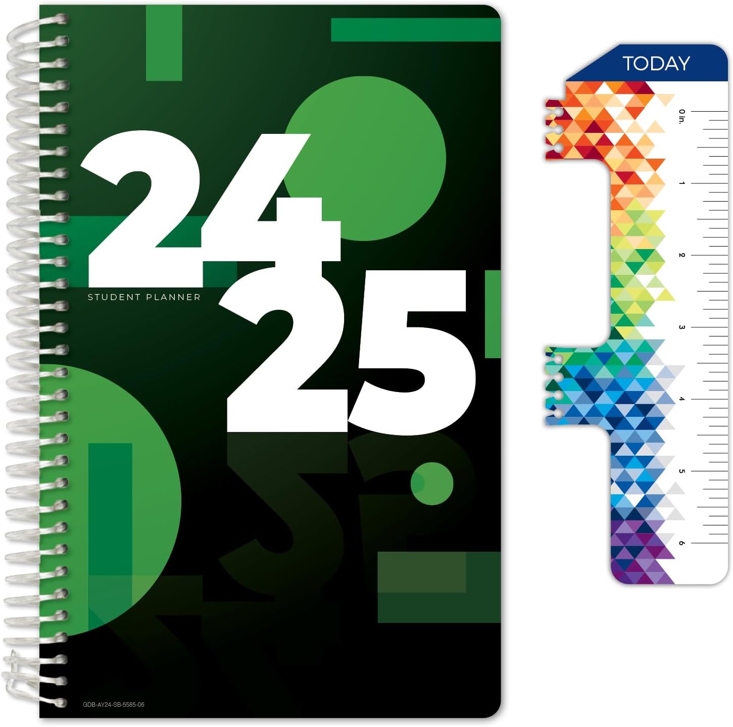 2024-2025 Student Planner with Accessories - Green Big Numbers ...