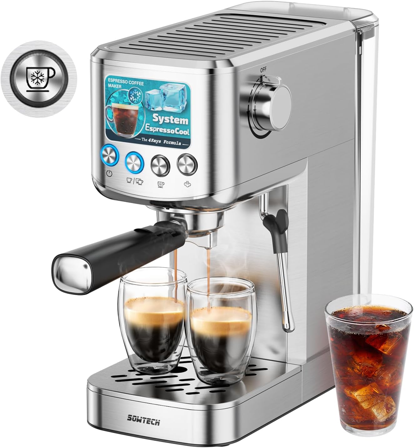 SOWTECH 20 Bar Espresso Machine with Milk Frother – GearMustHave
