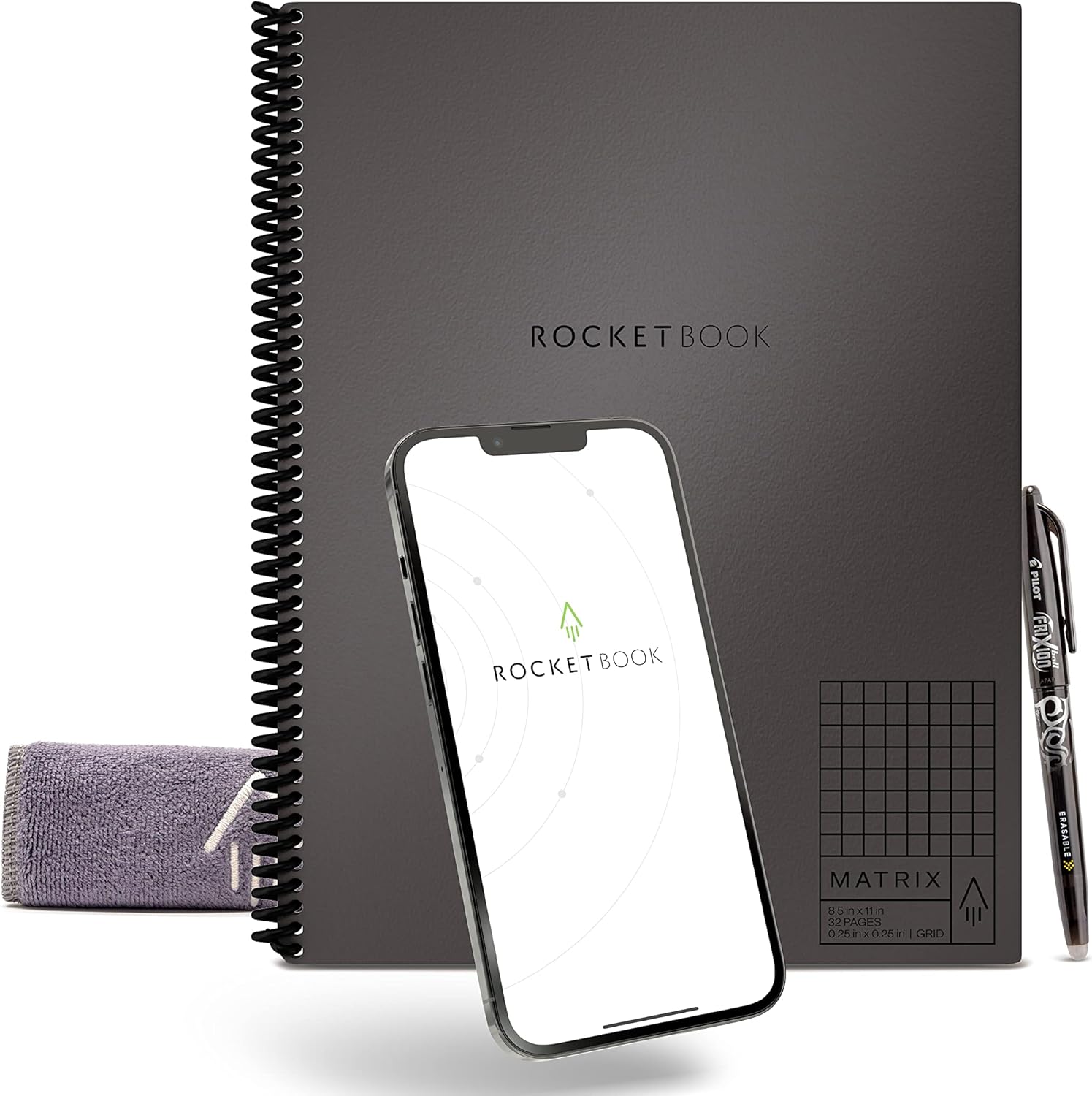 Rocketbook Matrix Smart Digitally Connected Graph Notebook Gearmusthave