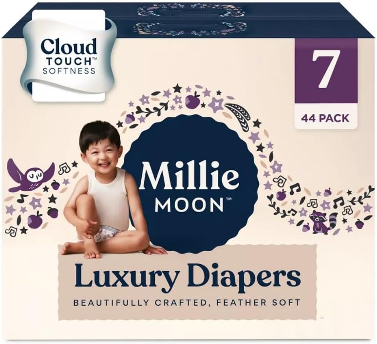 Premium Comfort: Millie~Moon Luxury Diapers (Size 7, 44 Count ...