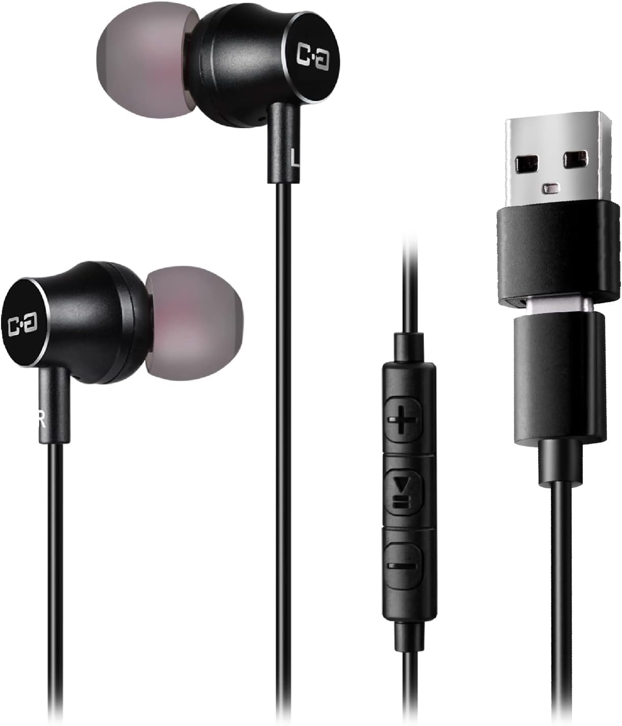 Premium Sound USB Earbuds + Adapter Set – GearMustHave