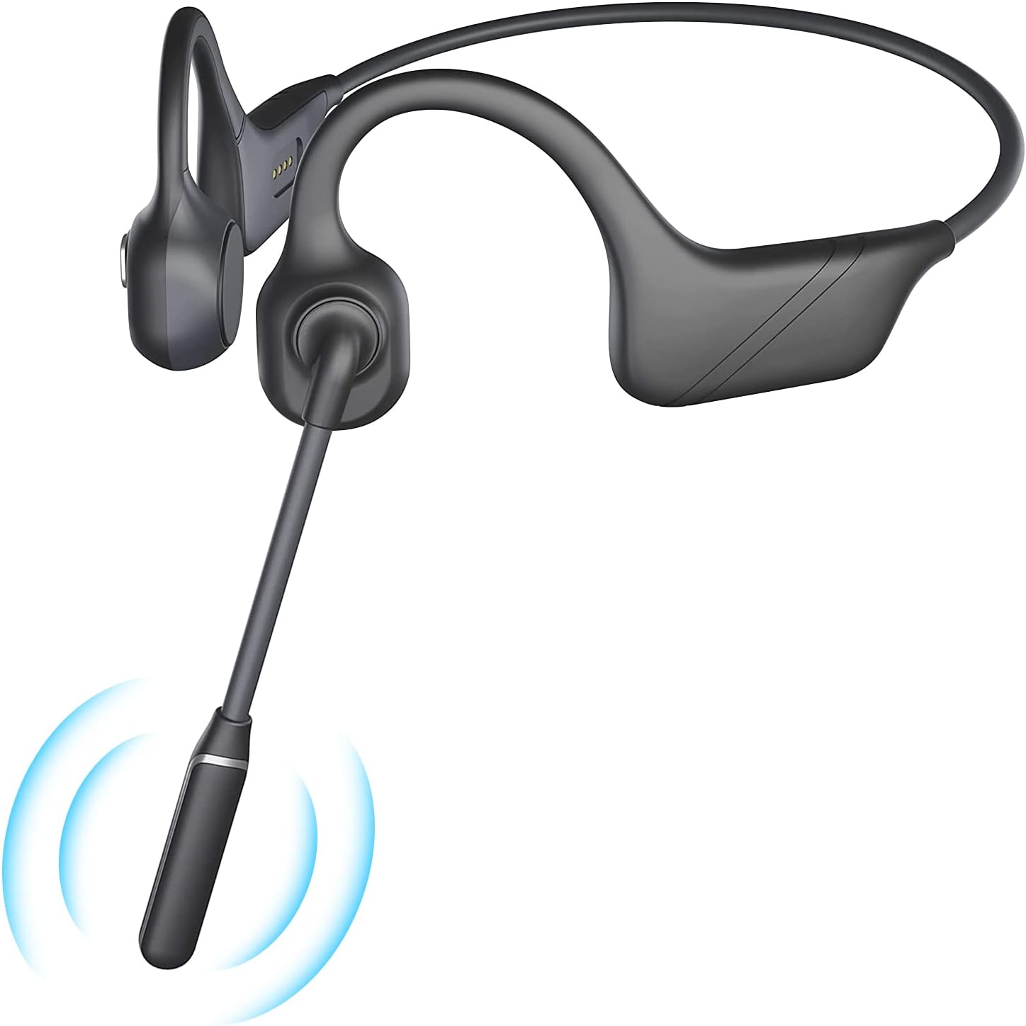 Wireless Bone Conduction Headset with Noise-Canceling Mic - Perfect fo ...