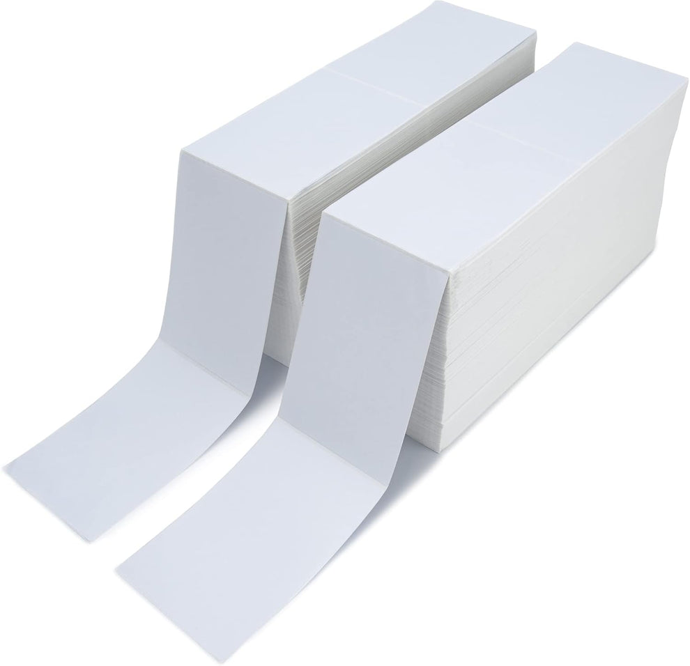 5000 Fanfold 4x6 Shipping Labels, Permanent Adhesive, Rollo & Zebra Pr ...