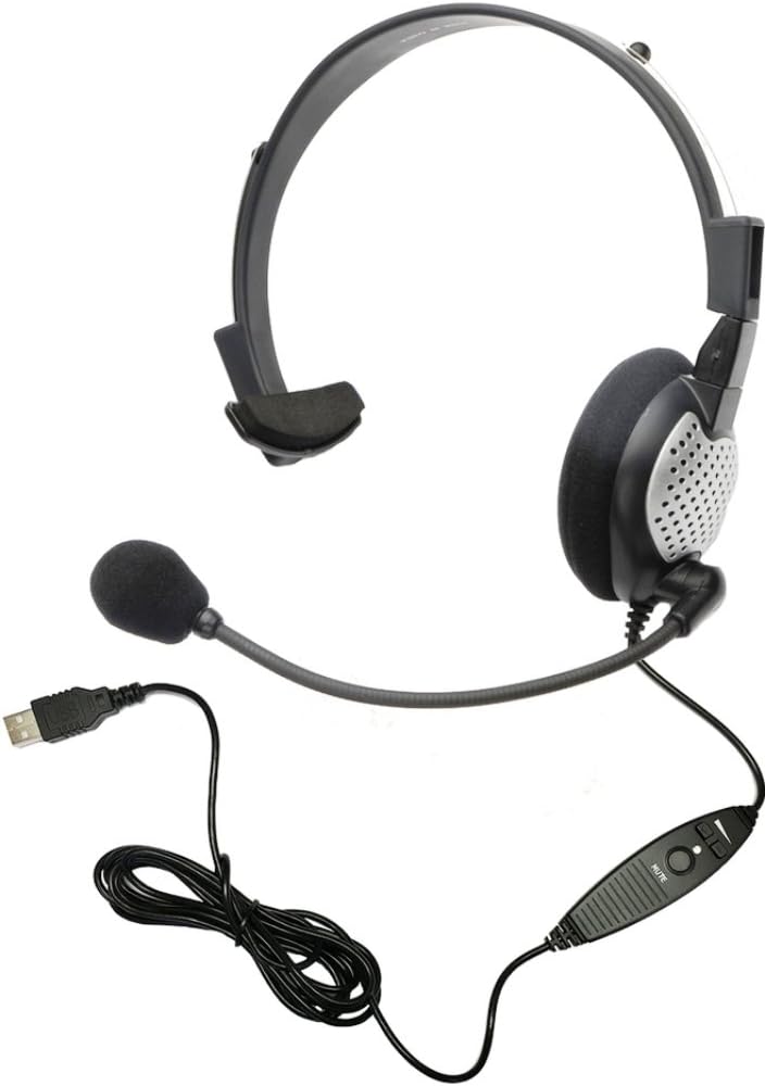 Andrea NC-181VM USB Monaural Headset - Noise-Canceling Microphone ...