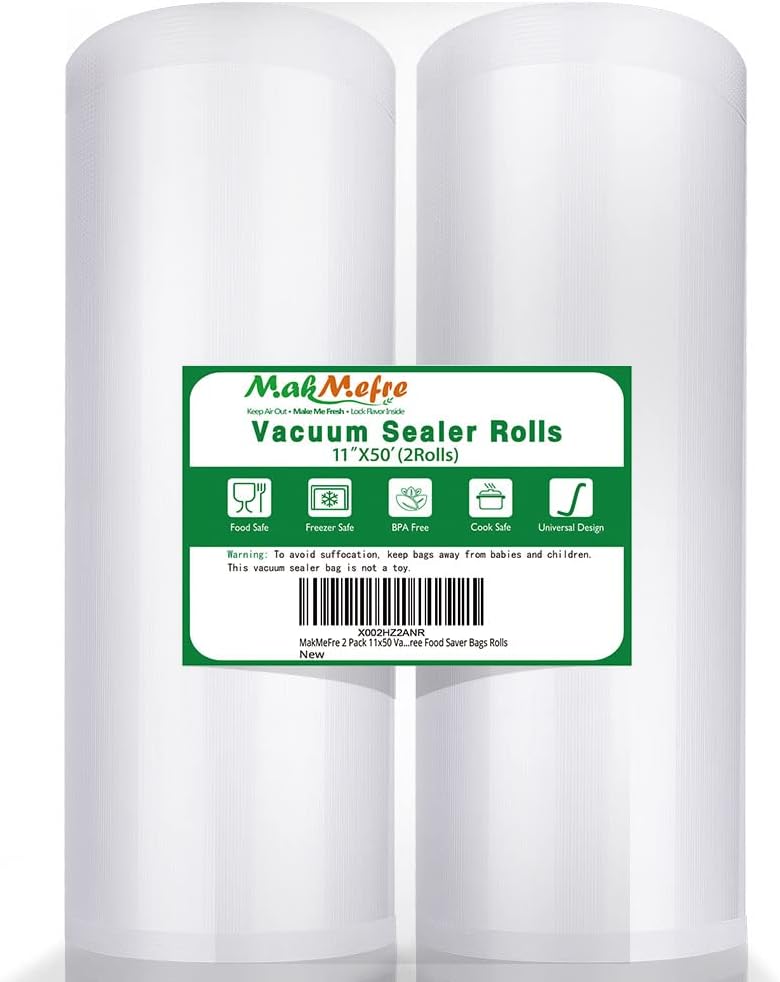 Commercial Grade Vacuum Sealer Rolls x2, BPA Free, Puncture Prevention ...