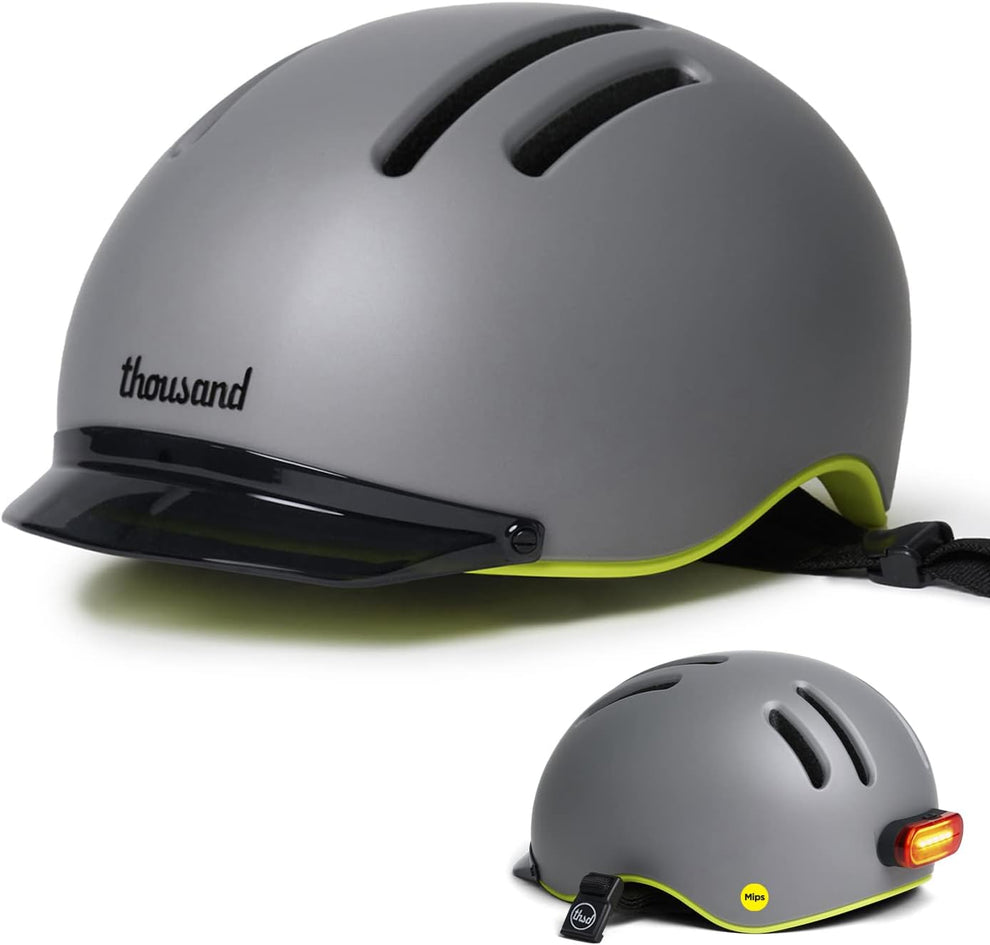 Thousand MIPS Adult Bike Helmet - LED Tail Light, Safety Certified ...