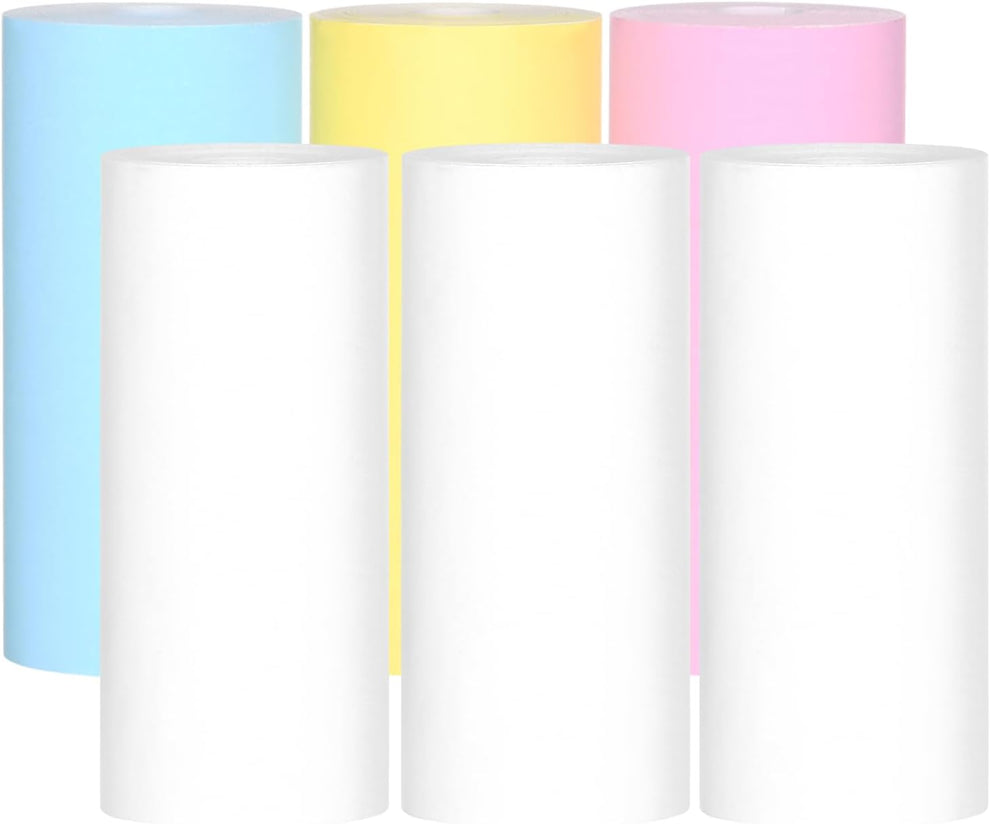 6 Mini Printer Paper Rolls for Mafiti X6 - White & Colorful! – GearMustHave