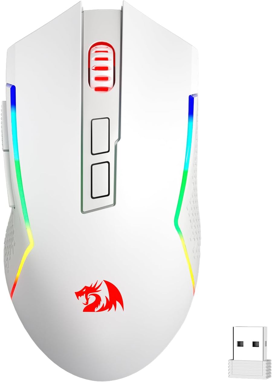 Redragon M693 Wireless Gaming Mouse - 8000 DPI, Dual Connection, 7 Mac ...