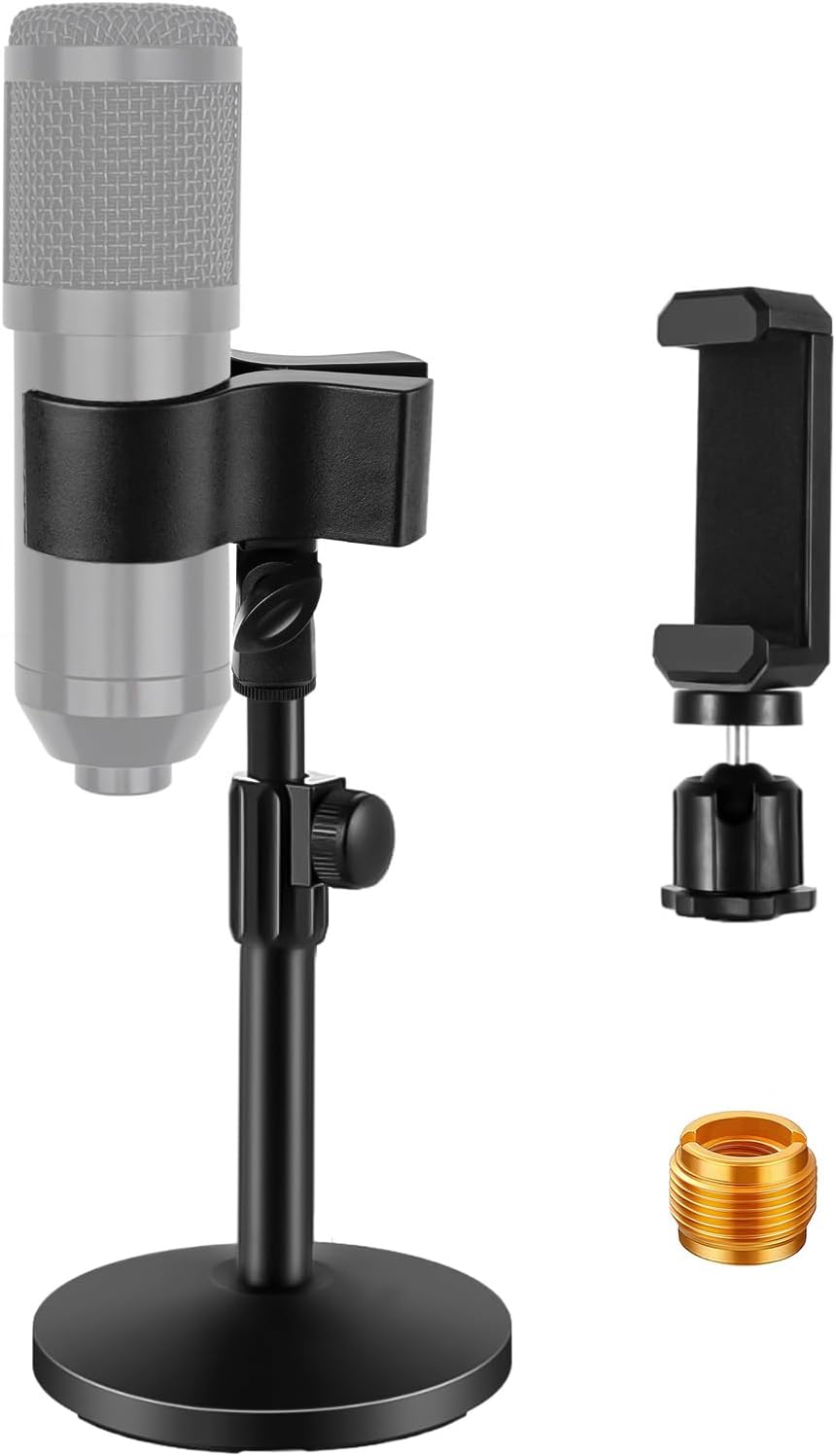 BILIONE Adjustable Desktop Mic Stand - Perfect for Any Setup ...