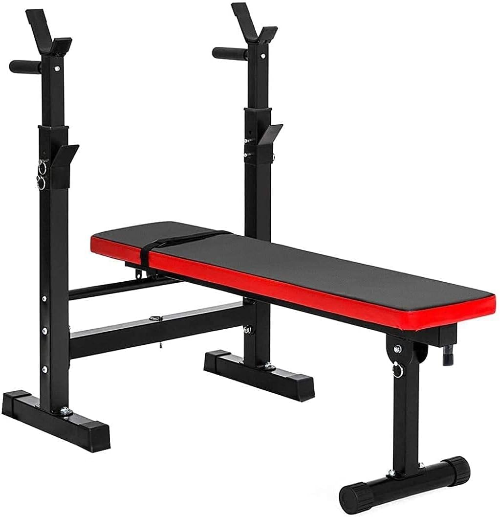 Folding Barbell Rack & Weight Bench Set - Home Gym essential ...