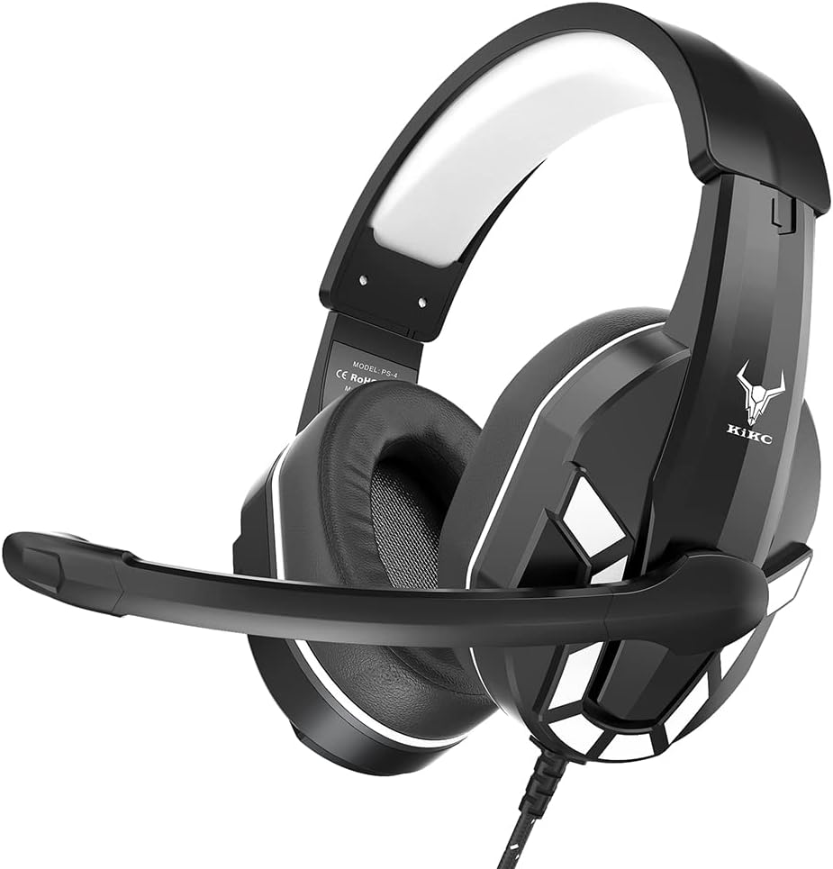 Kikc White Gaming Headset: Versatile Compatibility, Kid-Friendly Desig ...