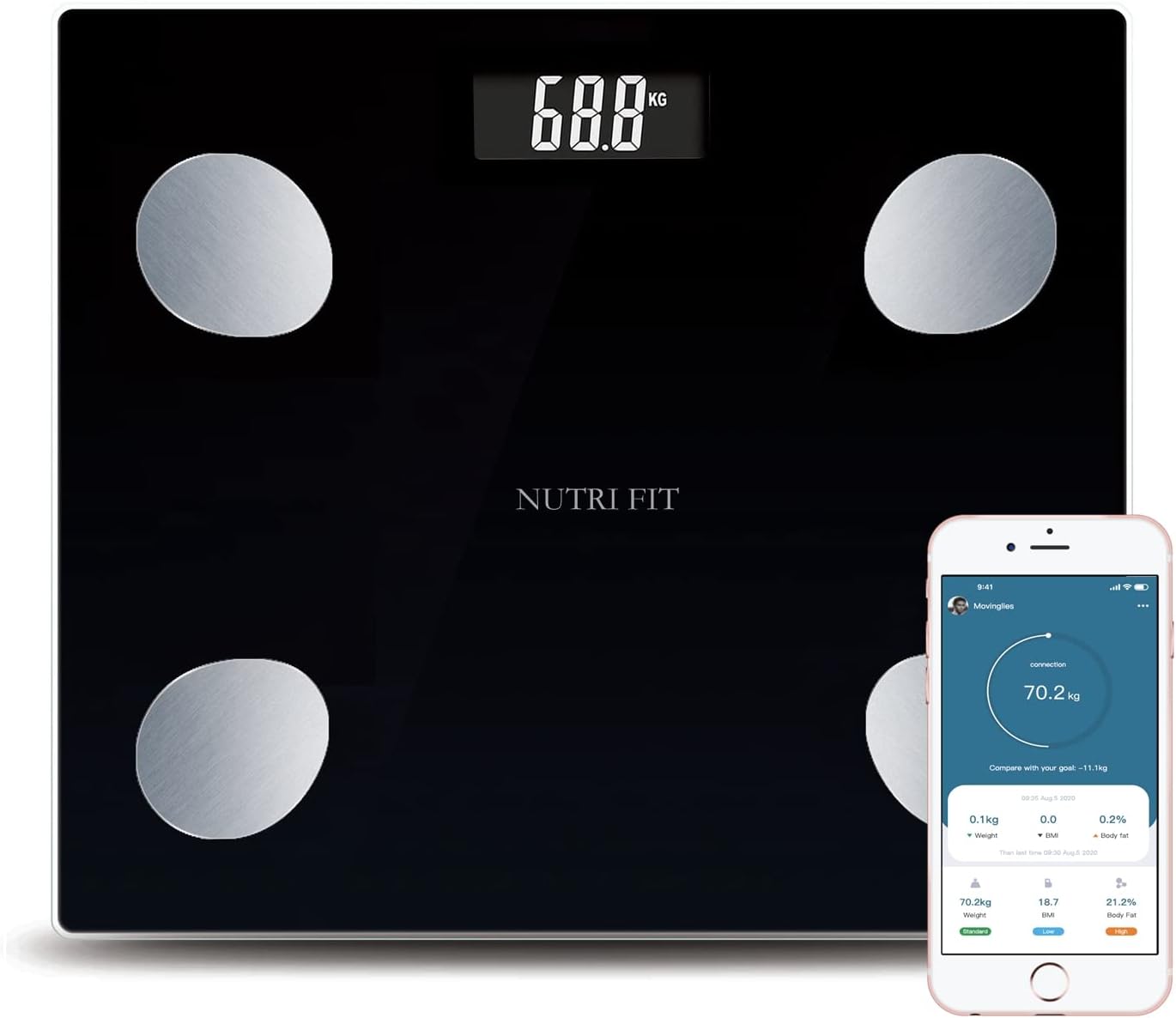 NUTRI FIT Smart Bluetooth Scale - Track BMI & Muscle – GearMustHave