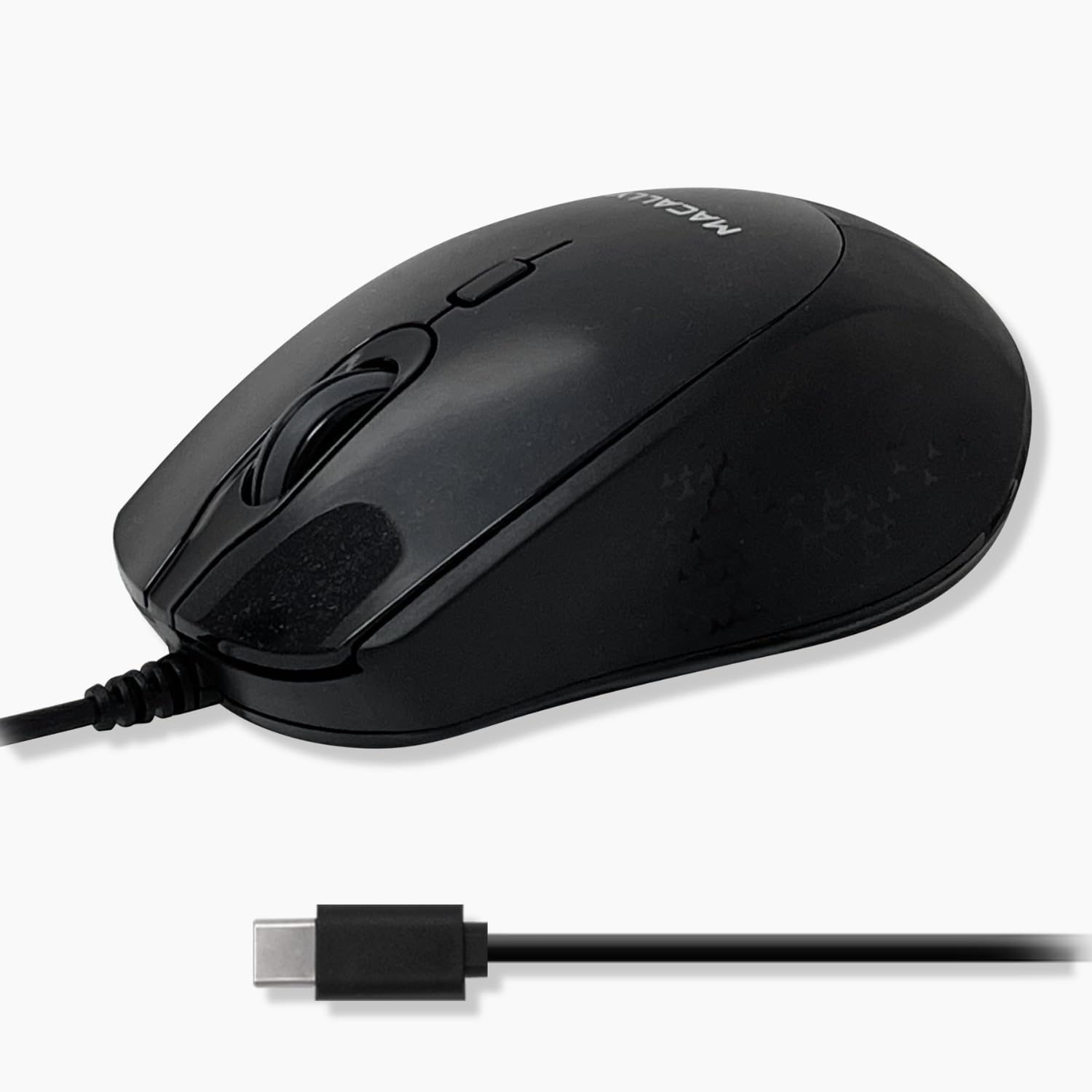 Macally USB C Mouse - Comfort Sculpted - Plug and Play - Black ...