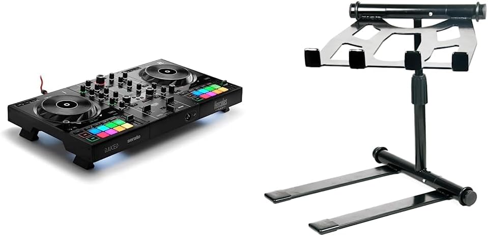 Hercules DJControl Inpulse 500: Ultimate DJ Control + Pyle Laptop Stan ...