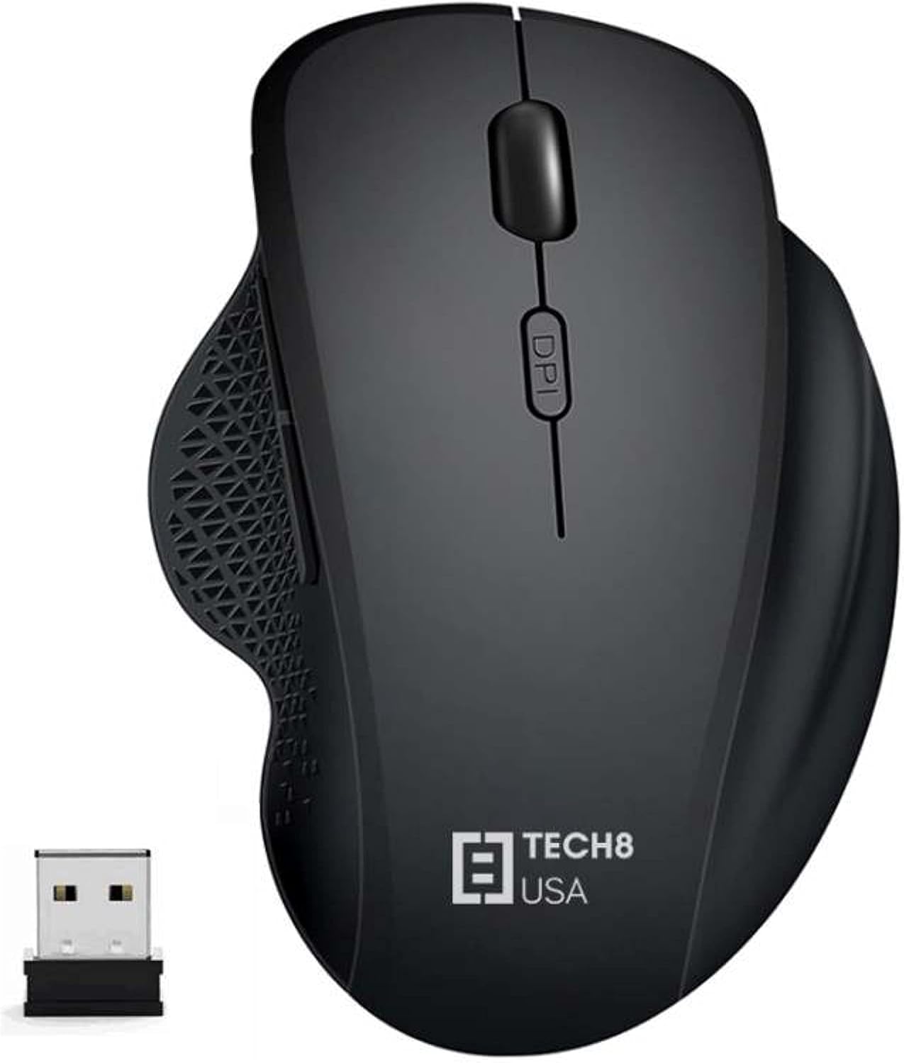 TECH8 USA Wireless Ergonomic Mouse: Comfort Grip & Quiet Cursor ...