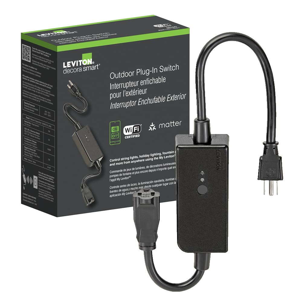 Smart Leviton Outdoor Plug: Weather-Resistant, Wireless Control ...