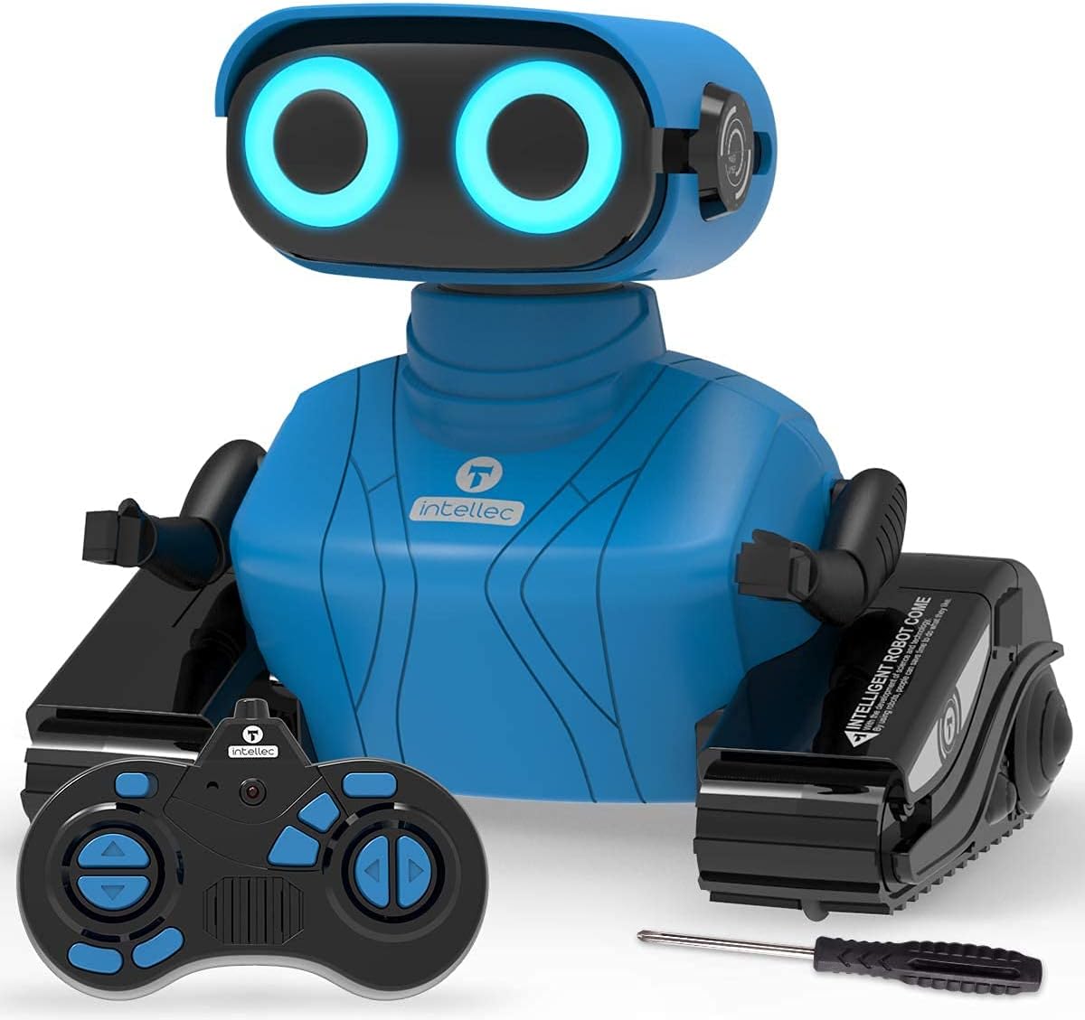 Interactive RC Robot Toy, LED Eyes, Dance & Sounds - Fun for Kids ...