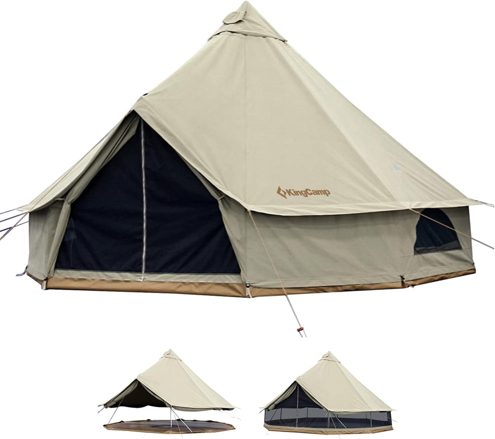 KingCamp Luxury Waterproof Bell Tent - Ultimate Glamping Experience ...