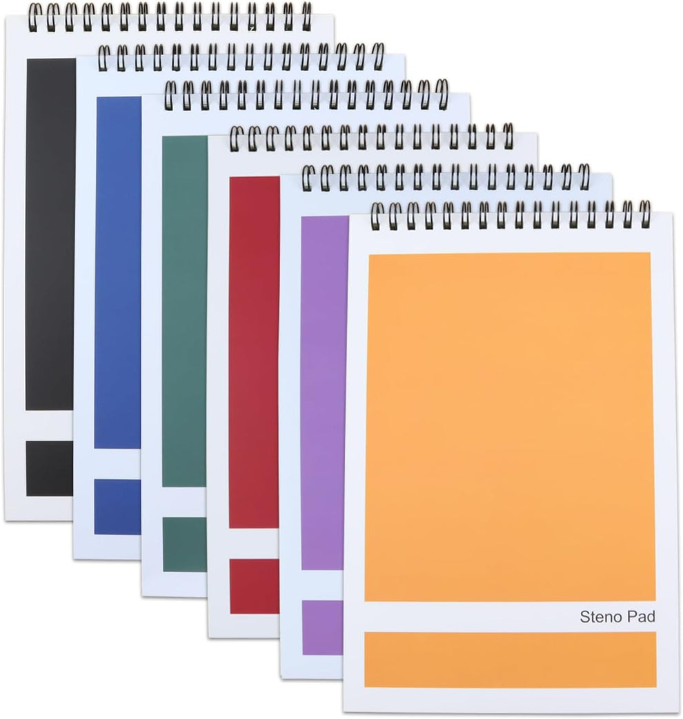 6 Pack Top Spiral Steno Pads - Perfect for Writing Anywhere! – GearMustHave