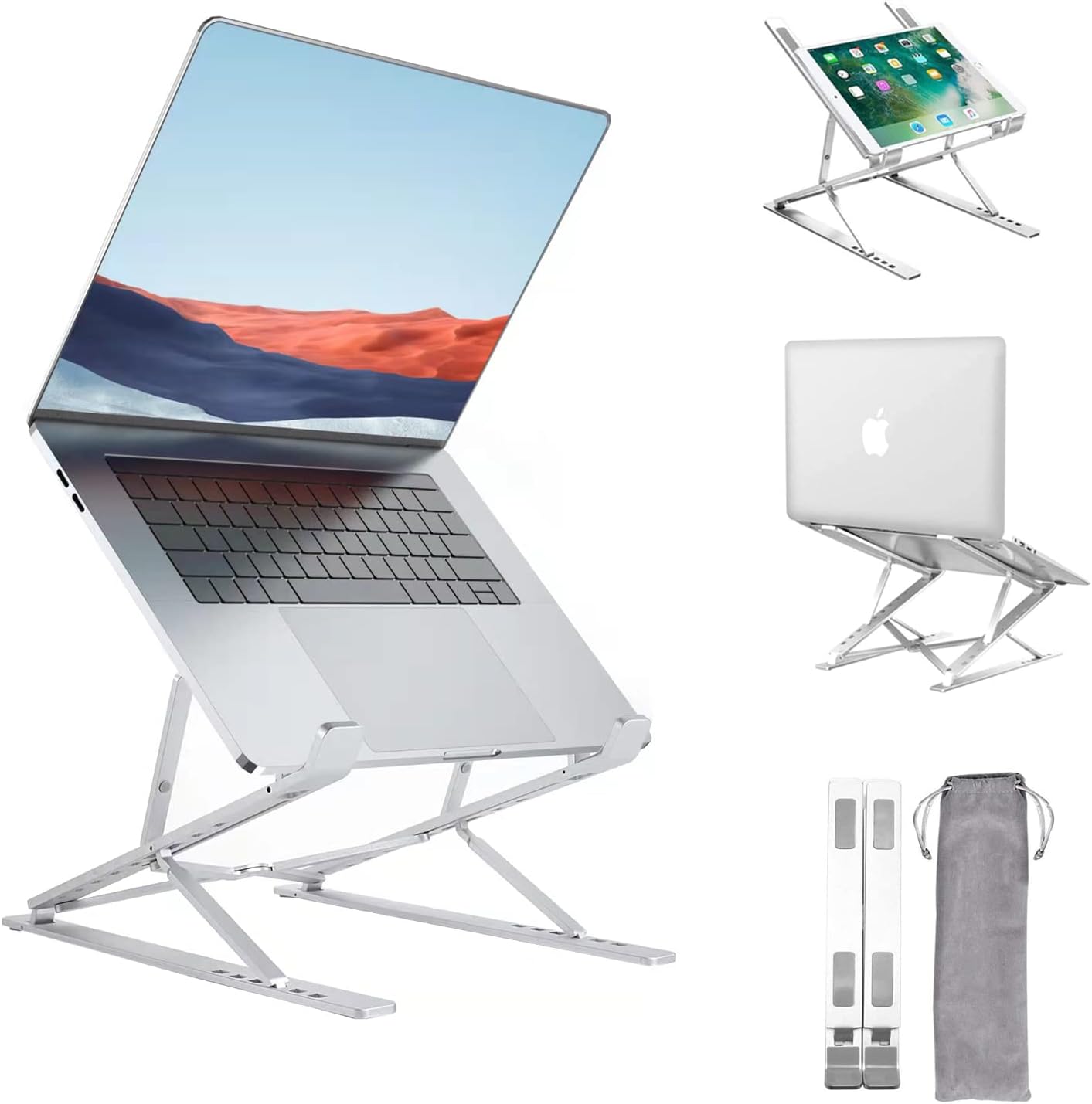 Stable Aluminum Laptop Stand - Ergonomic Cooling – GearMustHave