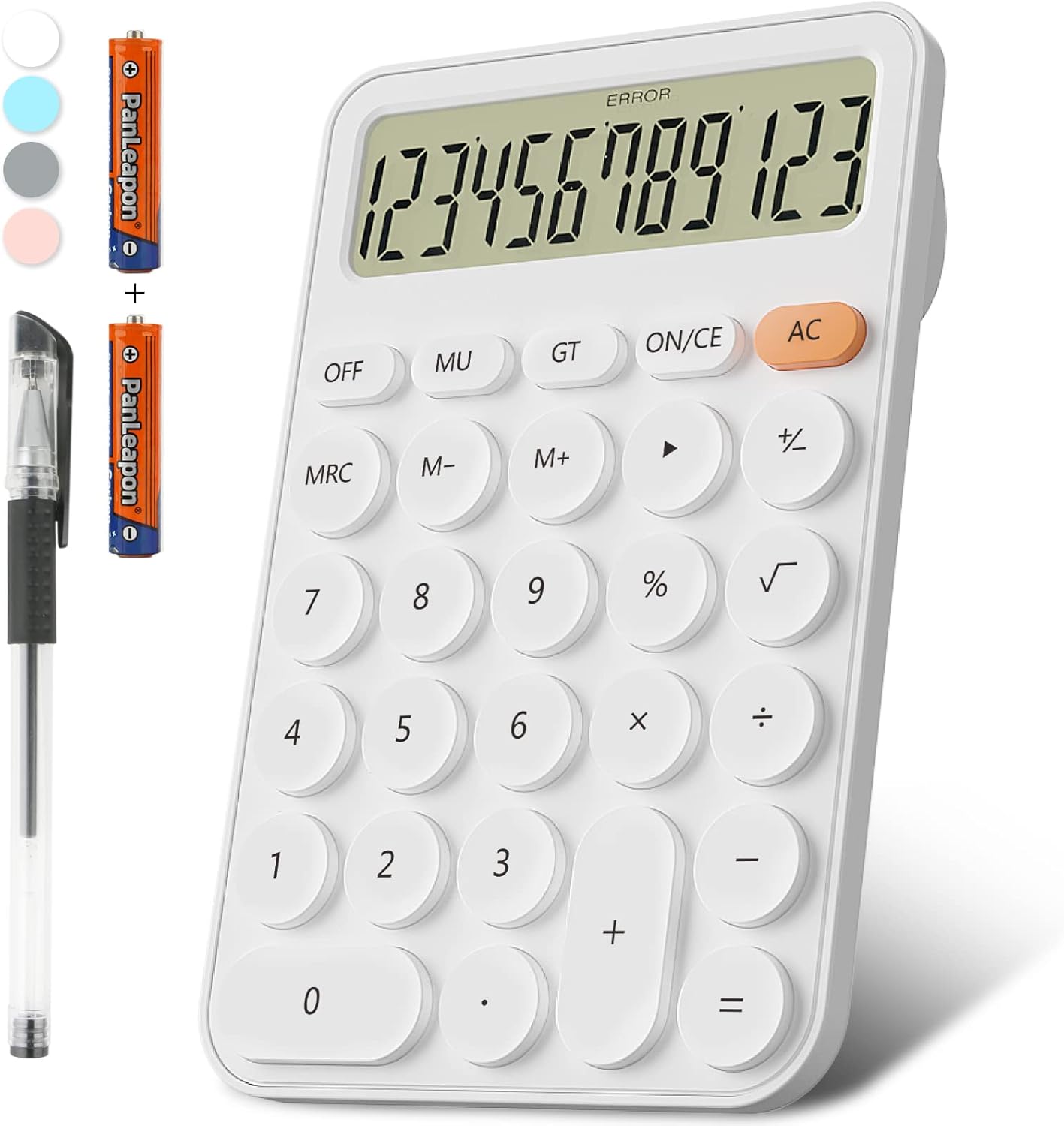 Decklit Cute Desktop Calculator - Big Buttons, Extra Large Display ...
