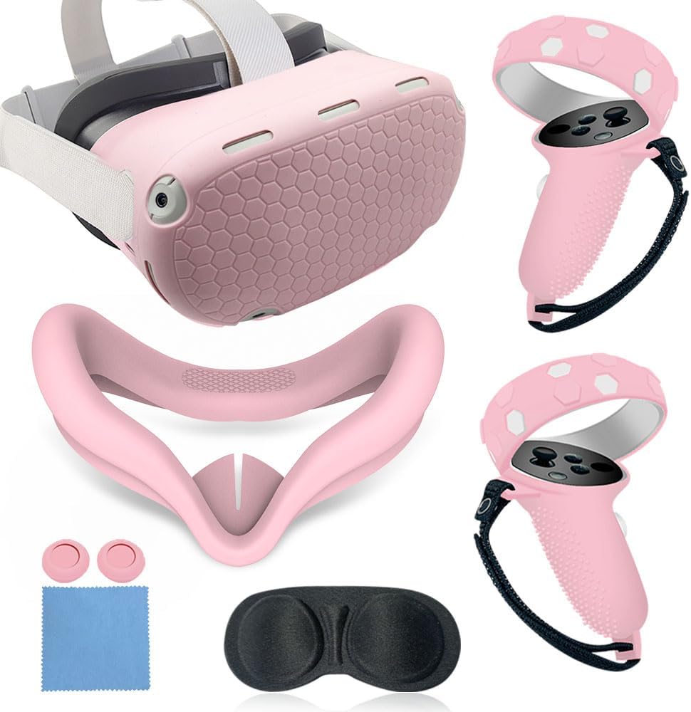 VR Cover Set for Meta Quest 2: MLemonVR Pink Accessories – GearMustHave
