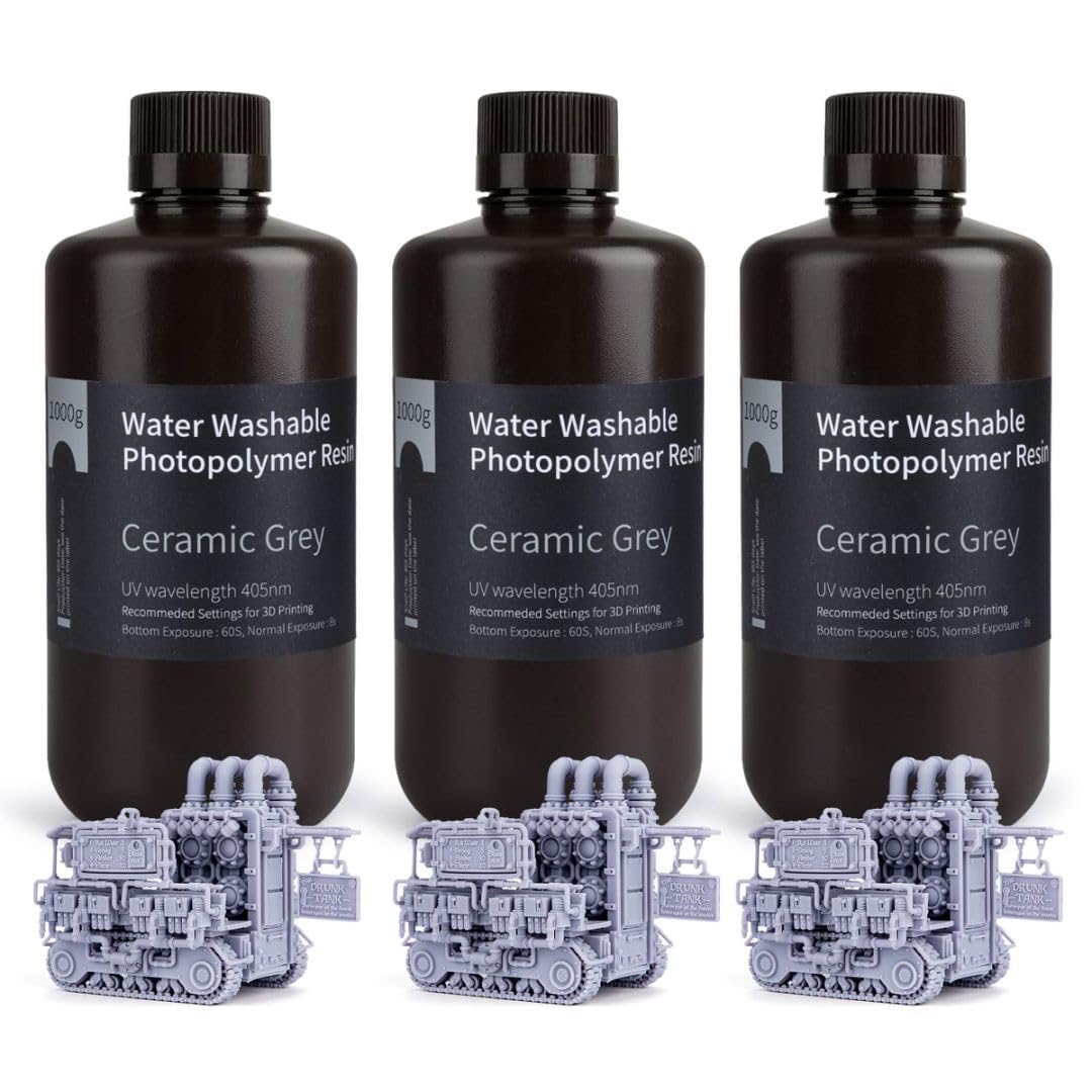 ELEGOO 3KG Grey Water Washable UV Resin – GearMustHave