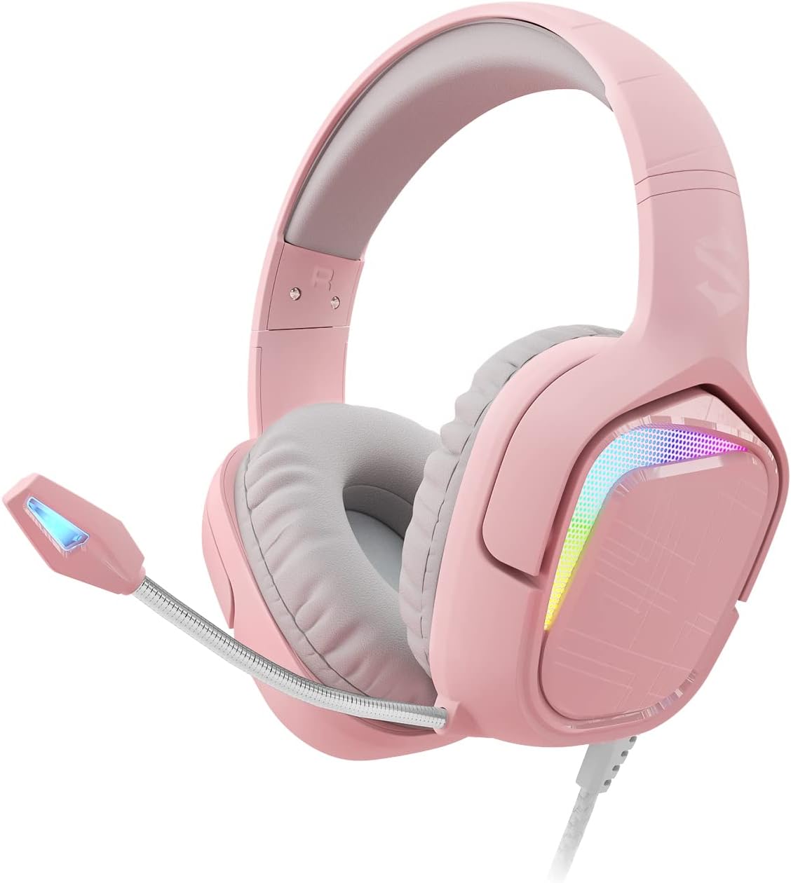 Pink Gaming Headset: Ultra-Clear Mic, 50mm Drivers – GearMustHave
