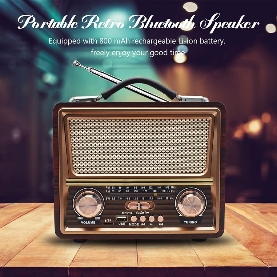 Portable Retro Bluetooth Radio Speaker - Vintage Style – GearMustHave