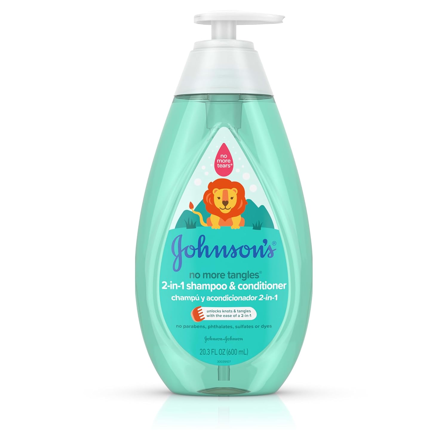 Johnson's Kids 2-in-1 Detangling Shampoo - Tear-Free, Hypoallergenic ...