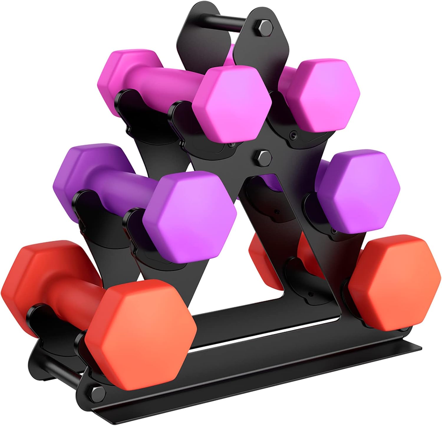 Compact 3 Tier Dumbbell Rack - Neatly Organize 1-15 lbs. Dumbbells ...