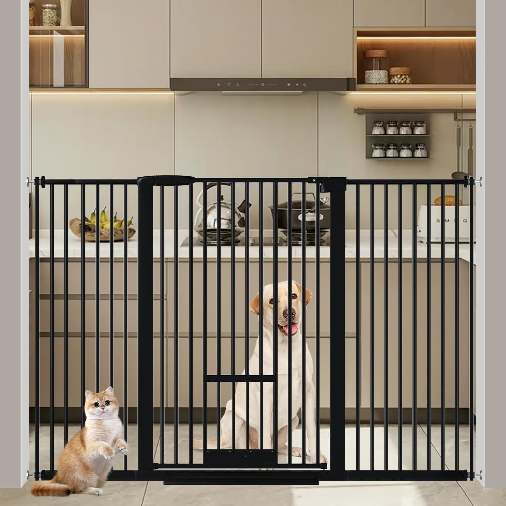 40.55in Tall Ultra Narrow Spacing Dog Gate with Door for Safety ...