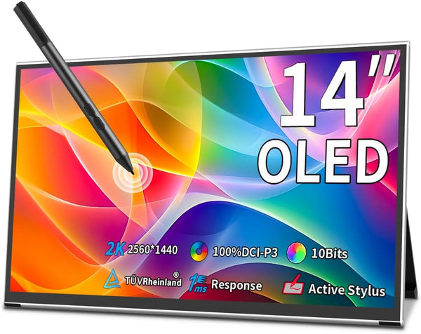 Ultimate OLED 14 Touchscreen Gaming Monitor | 2K Resolution | Stylus S ...