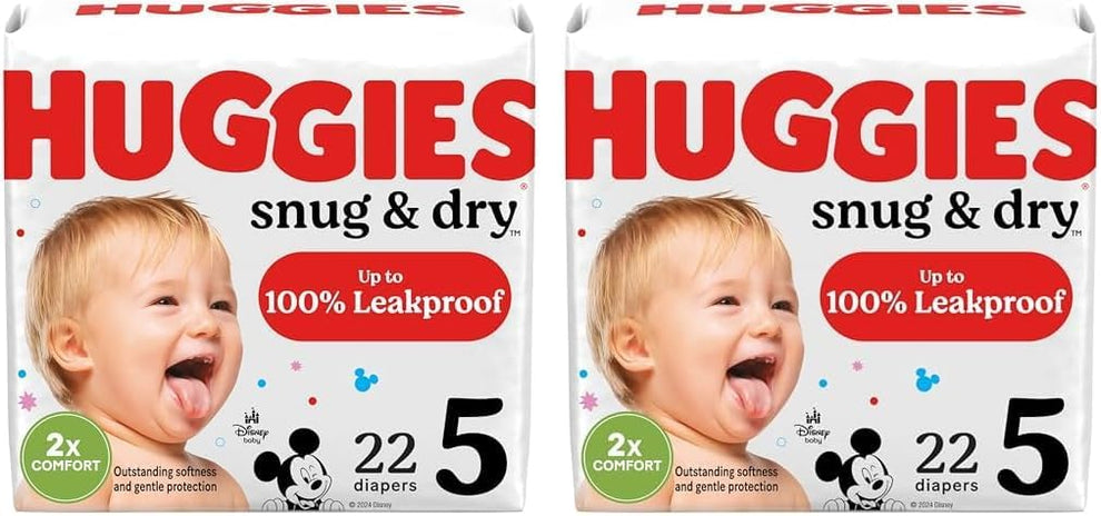 Huggies Snug & Dry Size 5 Diapers - 44 Ct, Ultimate Leakage Protection ...