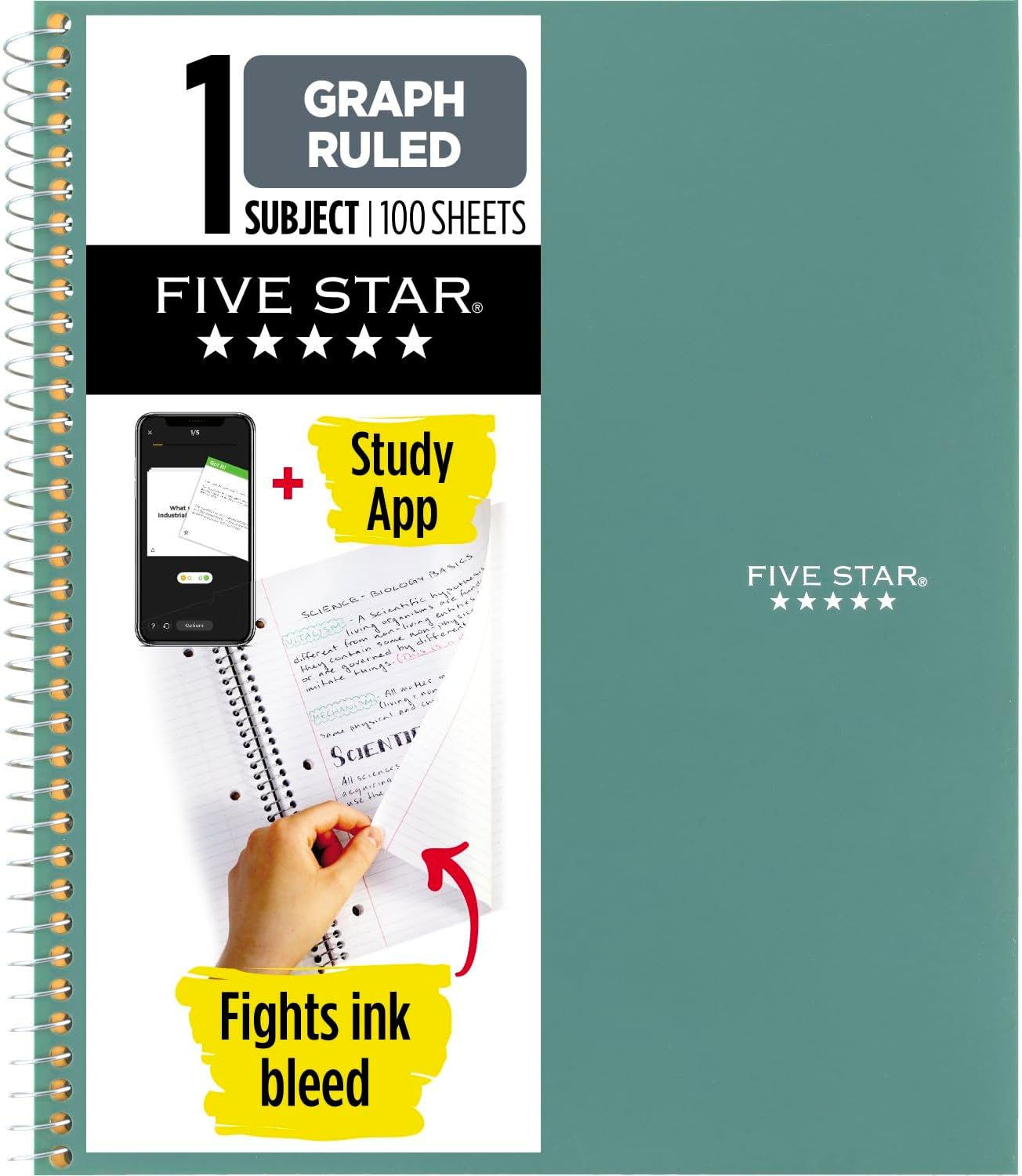 Five Star Graph Notebook: Ink Bleed Fighter – GearMustHave