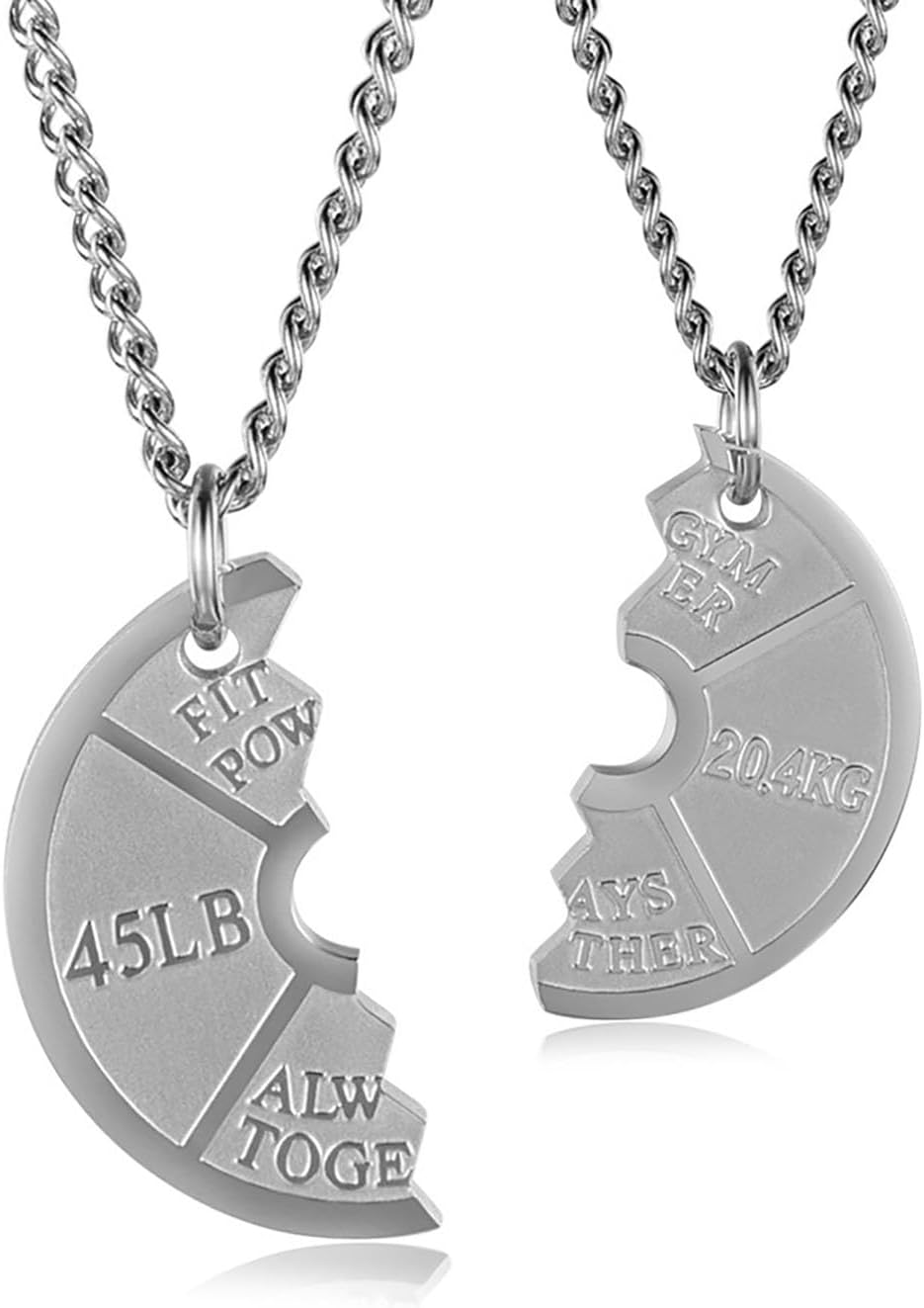 Split Weight Plate Love Couple Necklace – GearMustHave
