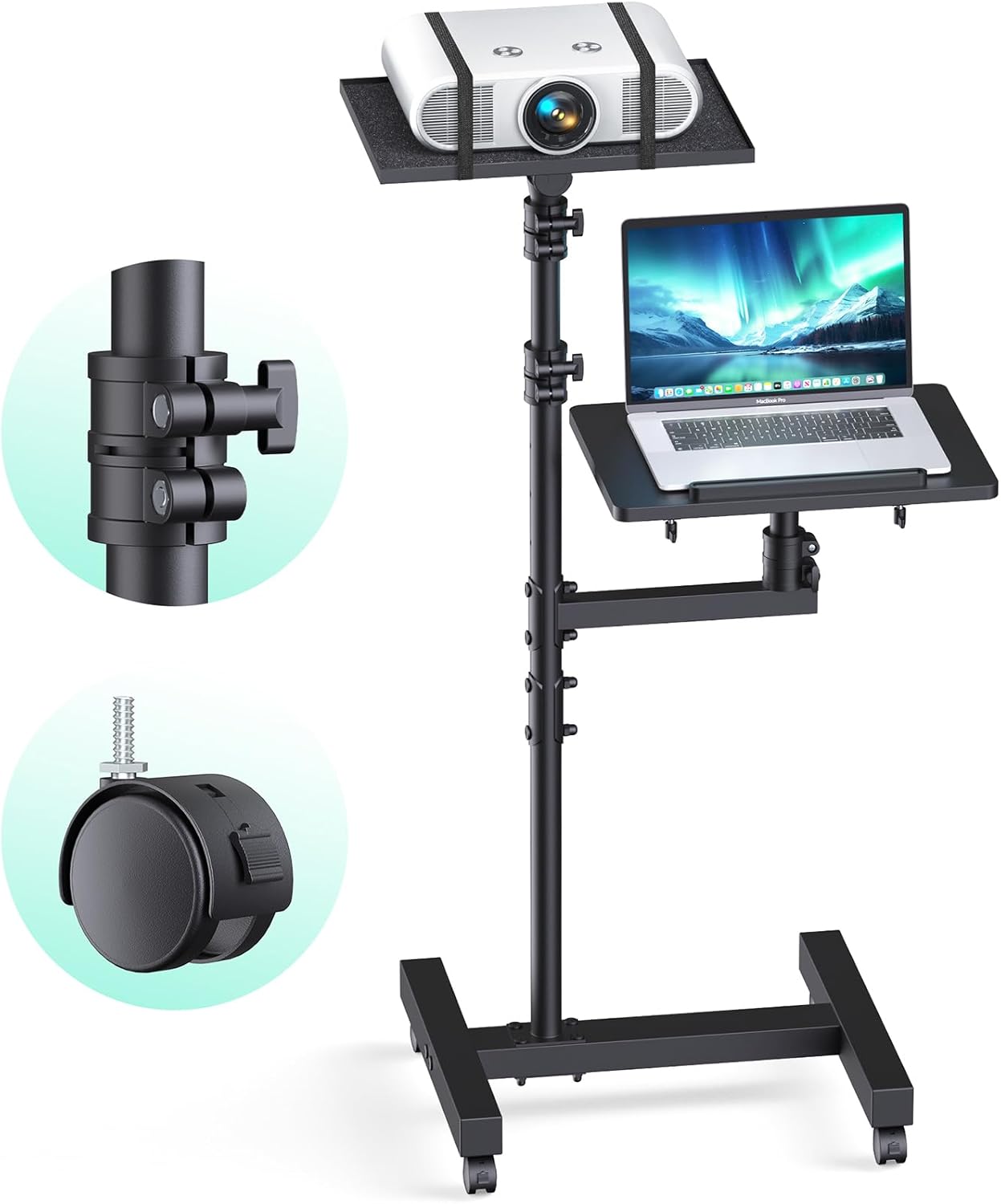 Adjustable Height Rolling Projector Stand – GearMustHave