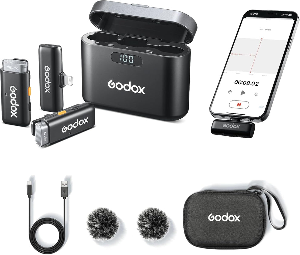 GODOX Wireless Lavalier Microphone with Noise Cancellation Features ...