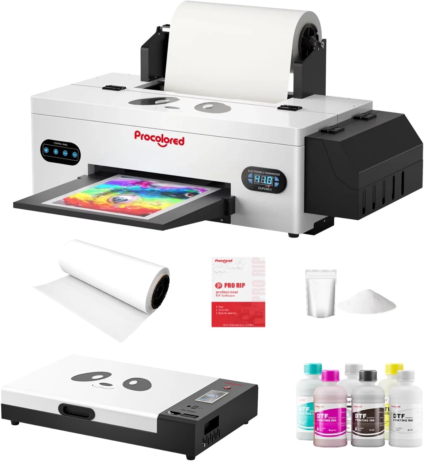 Procolored Panda A3 DTF Printer - White Ink & Semi-Automatic Cleaning ...