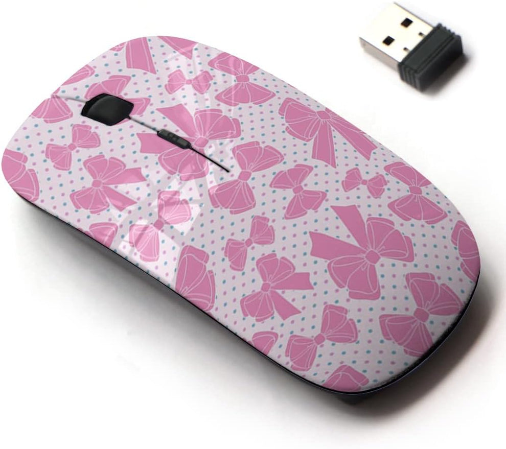 Wireless Pink Mouse - Cute Bow Design - Nano Receiver - CJCBROES ...