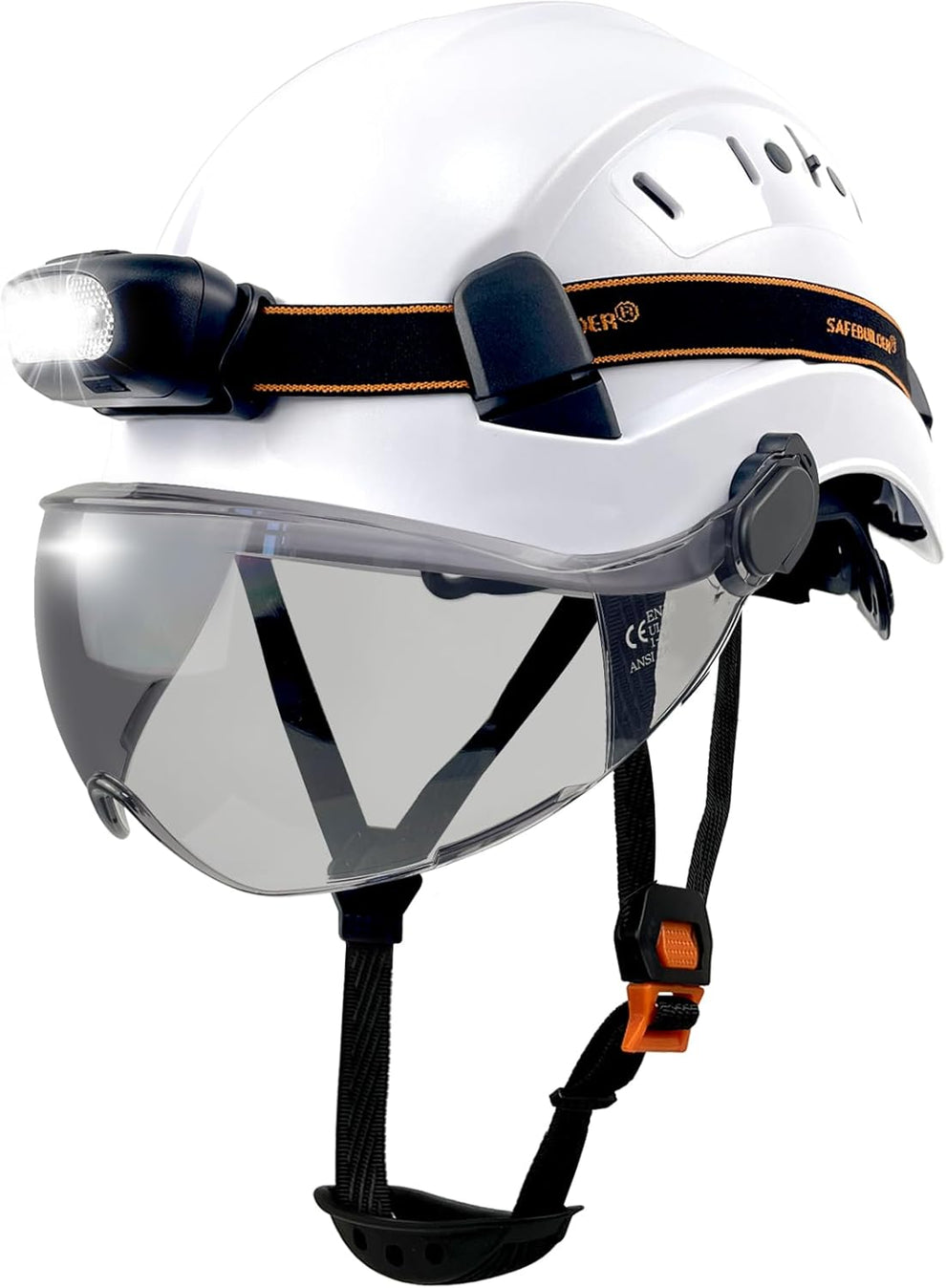 SAFEBUILDER - LED Safety Helmet w/ Visor for Work – GearMustHave