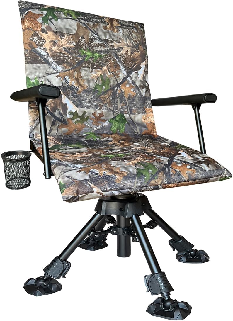 Ultra-quiet Swivel Portable Hunting Chair - CROSS MARS – GearMustHave