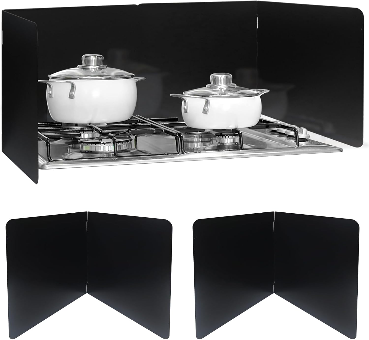 Amundo Foldable Steel Splatter Guard - Say Goodbye to Messy Stovetop S ...