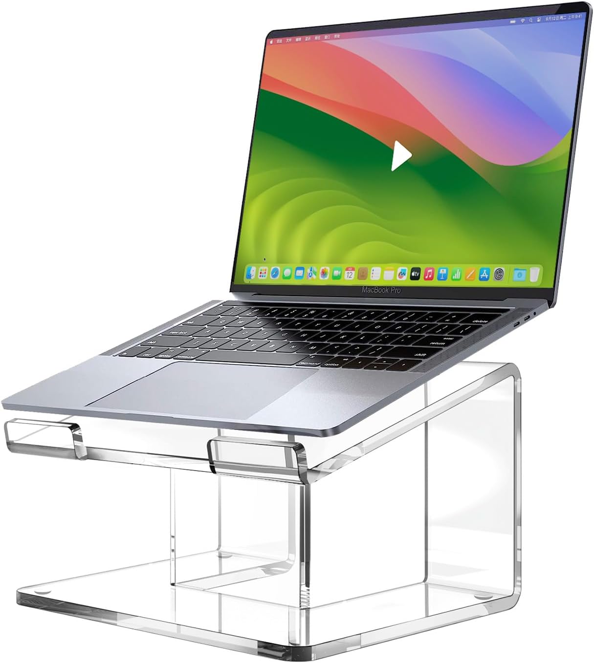 Ergonomic Acrylic Laptop Stand- Clear – GearMustHave
