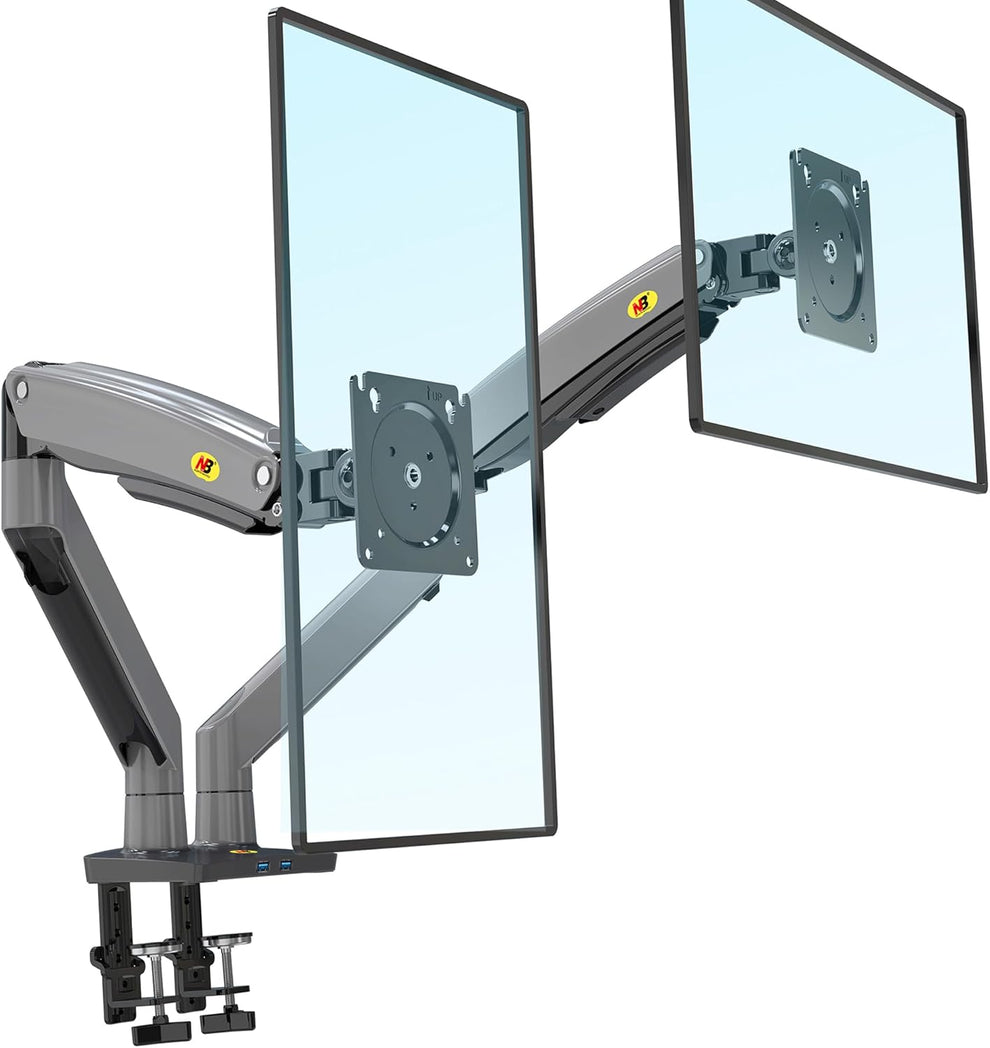 Ultimate Dual Monitor Mount: Full Motion Swivel for 2x 32'' Screens ...