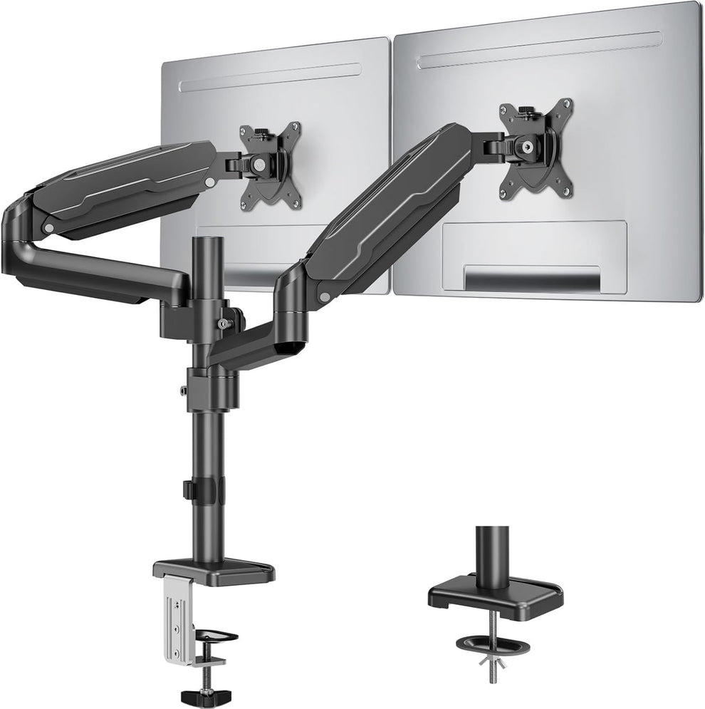 Dual Monitor Gas Spring Mount - Ergonomic & Space-Saving Solution ...