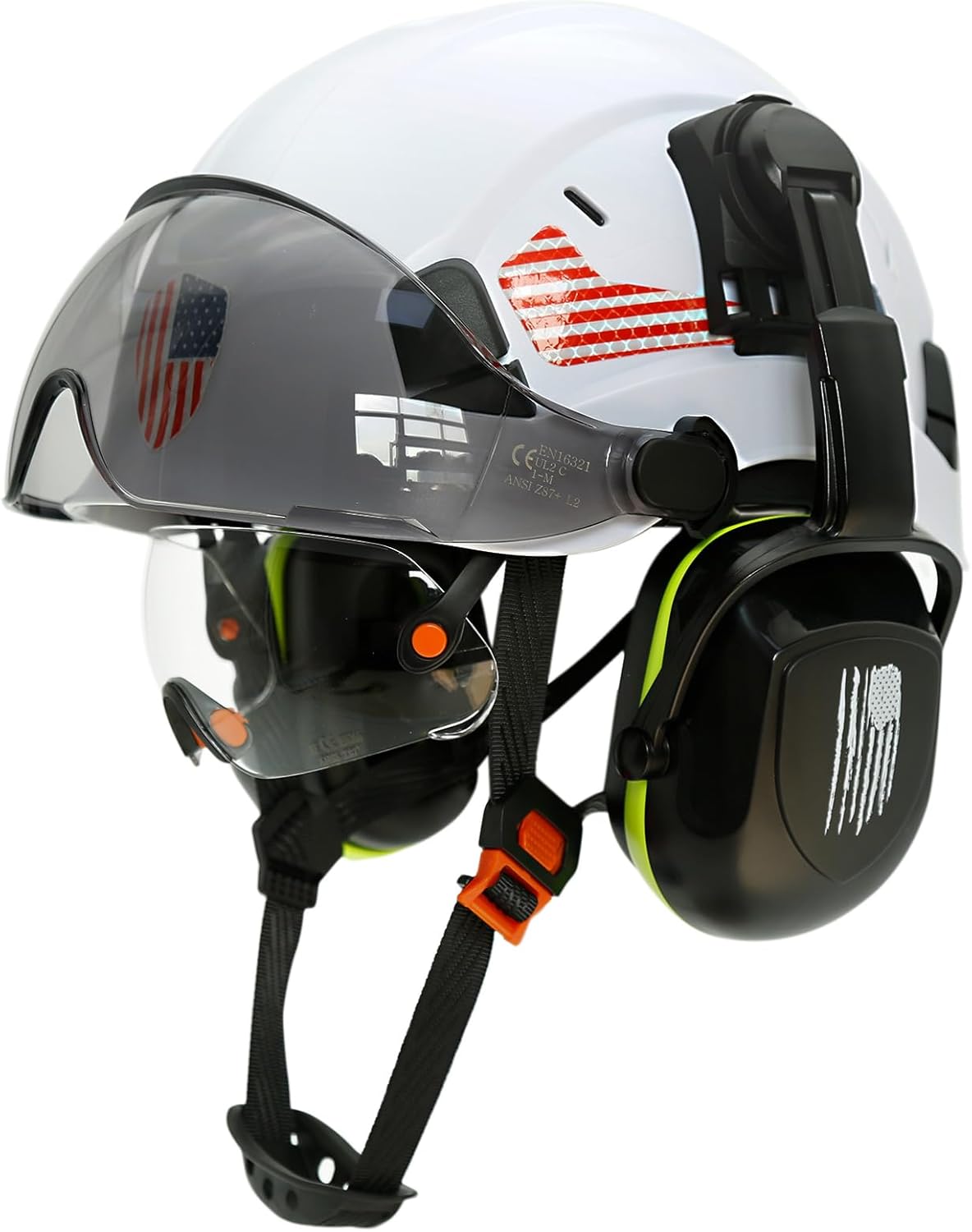 3-in-1 Safety Helmet - White, OSHA Approved – GearMustHave