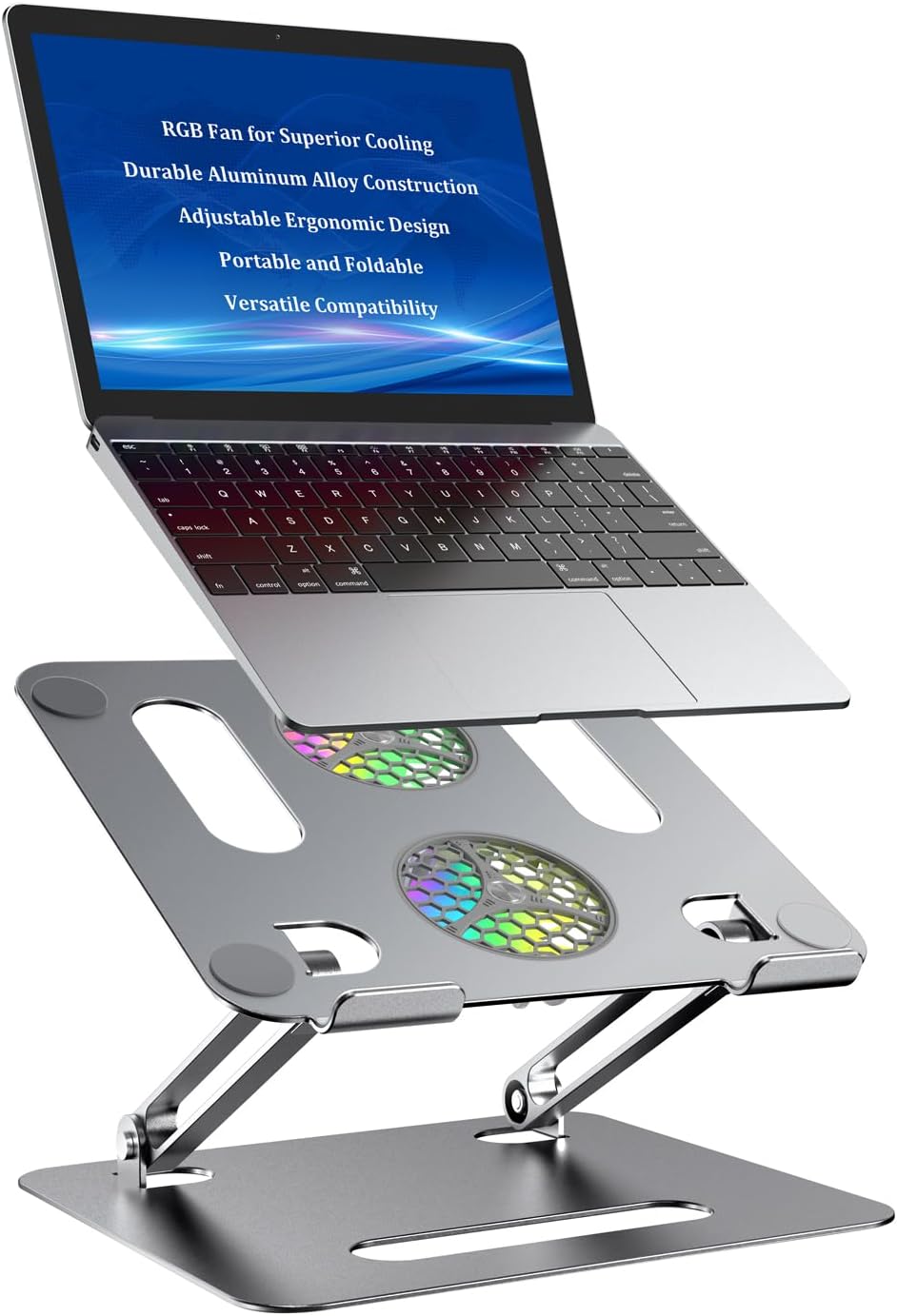 Portable RGB Laptop Stand for Ultimate Cooling – GearMustHave