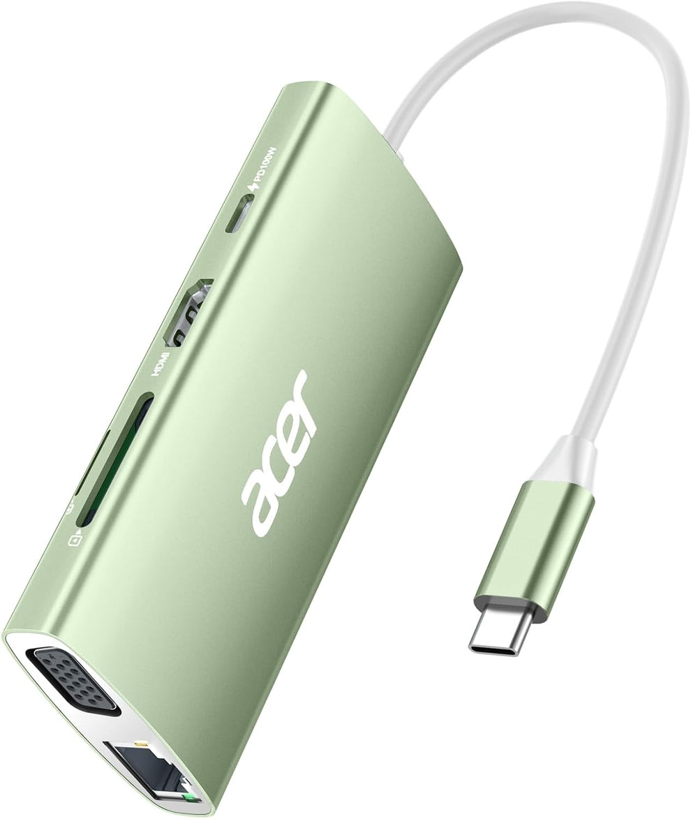 Acer 9-in-1 USB C Hub: 4K HDMI, Ethernet, 100W PD, Multi-Port Dock (Gr ...